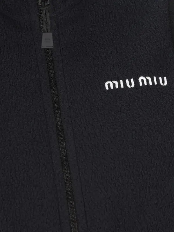 Miu Miu High-neck Zip Gilet - Blue