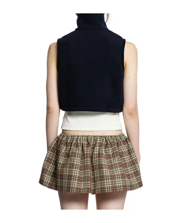 Miu Miu High-neck Zip Gilet - Blue
