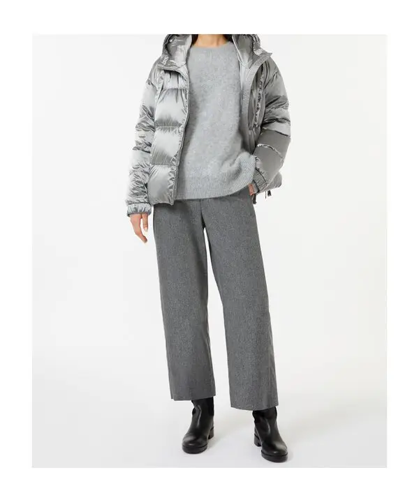 Max Mara Floria Drawstring Wide-leg Trousers - Medium Gray