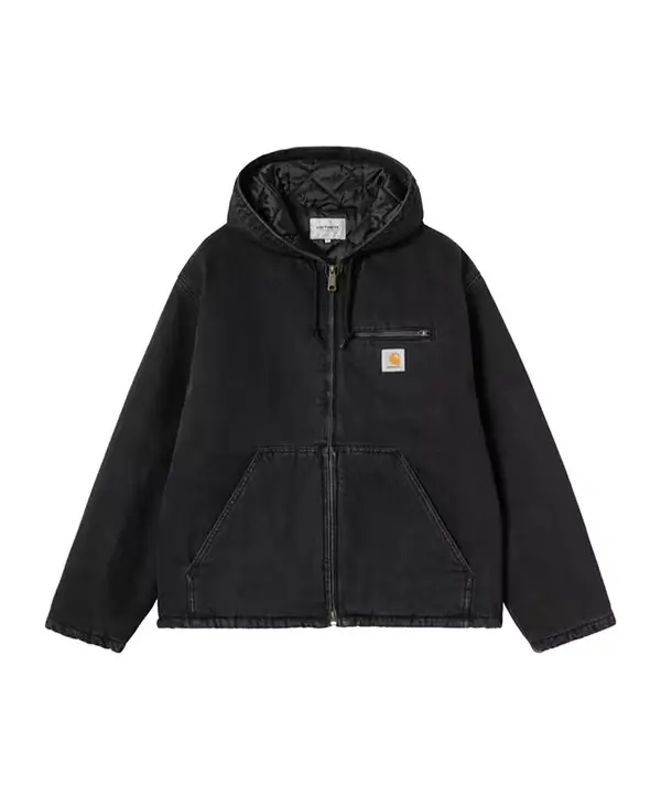 Carhartt Work In Progress Cleveland Hooded Denim Jacket - Black