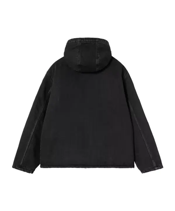 Carhartt Work In Progress Cleveland Hooded Denim Jacket - Black