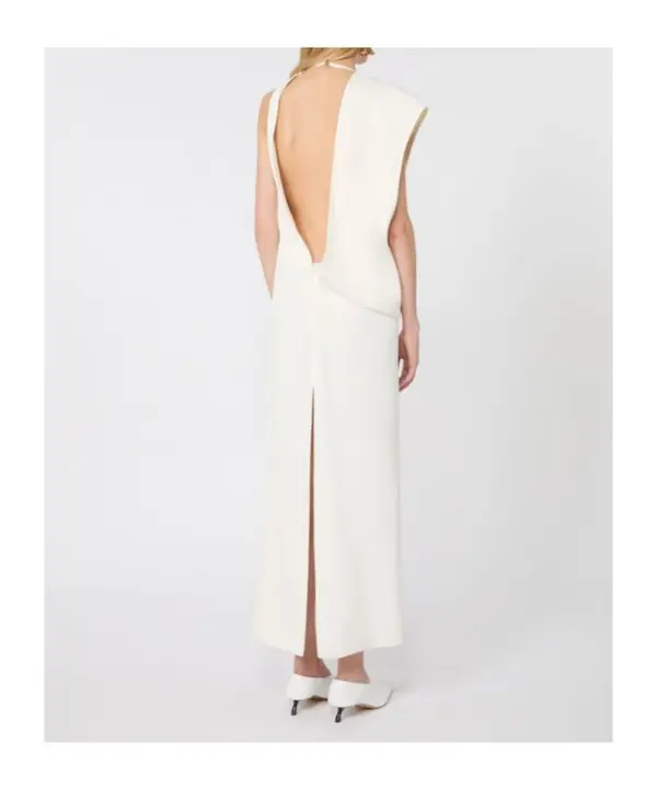 Sportmax Asymmetric Midi Dress - Off-white