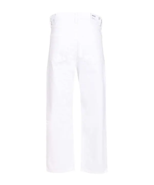 AGOLDE 90's Crop Cotton Denim Jeans - White