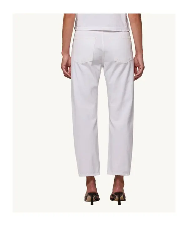 AGOLDE 90's Crop Cotton Denim Jeans - White