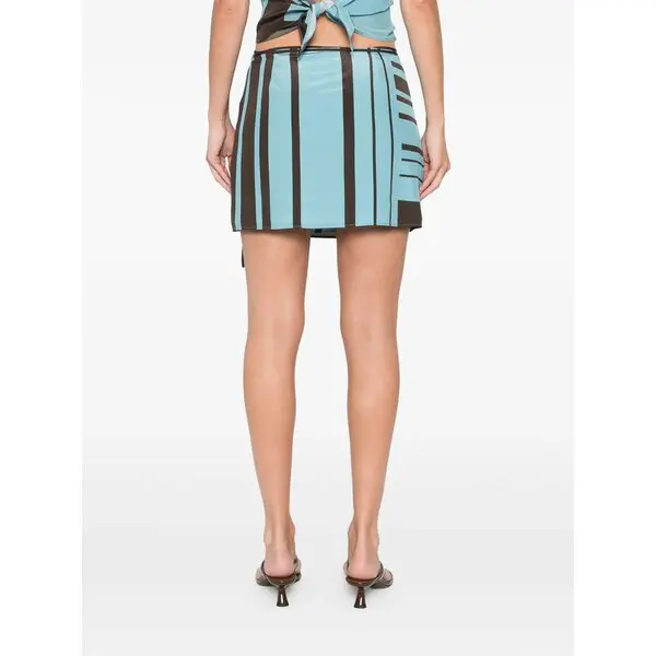 SIR. Striped Wrap Mini Skirt