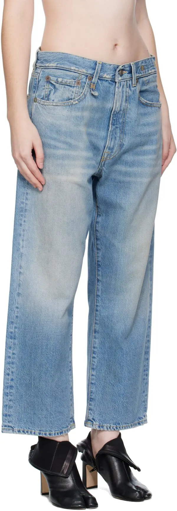 R13 X-bf Bootcut Jeans - Blue