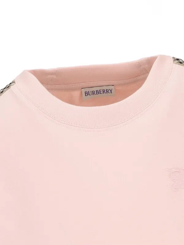 Burberry Embroidered Logo Crewneck T-shirt - Bouquet