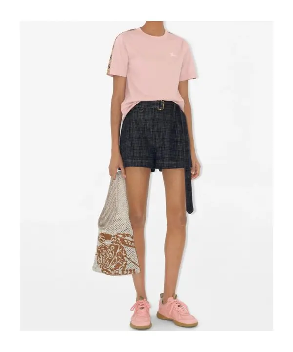 Burberry Embroidered Logo Crewneck T-shirt - Bouquet