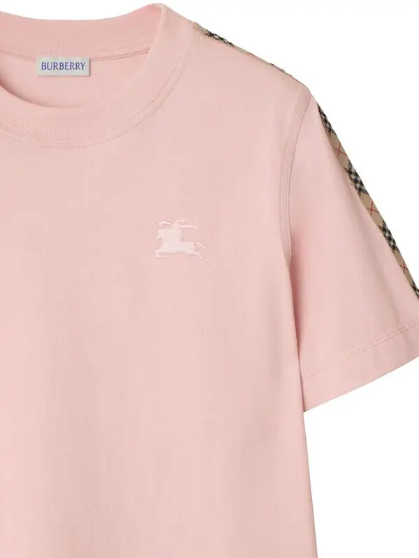 Burberry Embroidered Logo Crewneck T-shirt - Bouquet