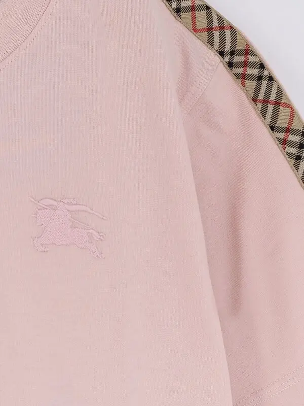 Burberry Embroidered Logo Crewneck T-shirt - Bouquet