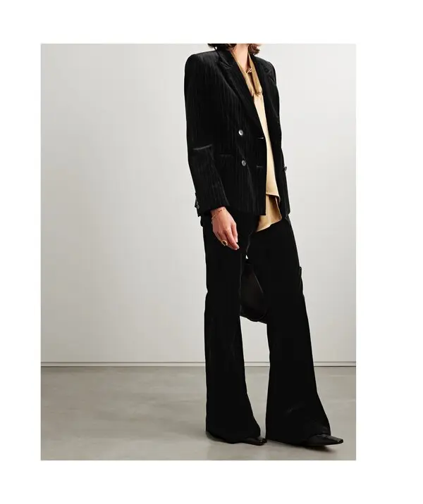 NILI LOTAN Double-breasted Striped Blazer