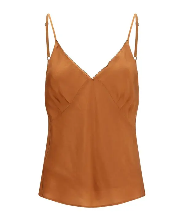 FORTE_FORTE V-neck Spaghetti Strap Tank Top