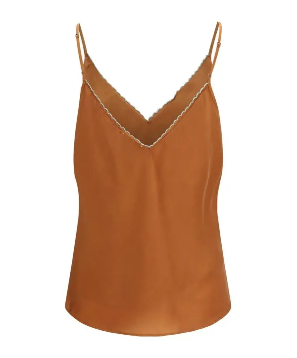 FORTE_FORTE V-neck Spaghetti Strap Tank Top