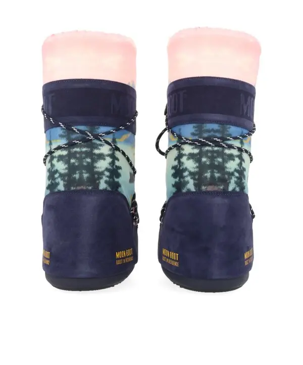 Moon Boot X Guest In Residence Icon Postcard Lace Snow Boots - Blue