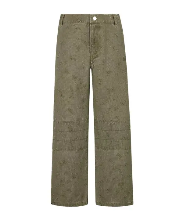 Dior Embroidered Belted Trousers