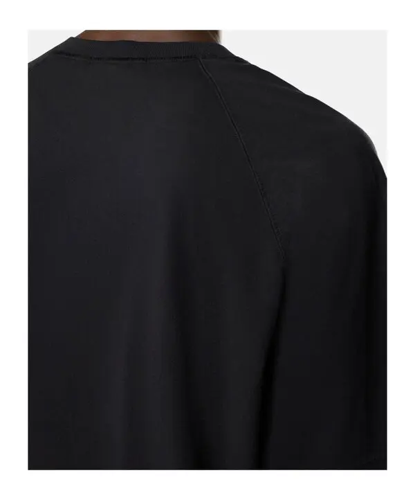 Stone Island Oversized-fit Short-sleeve T-shirt With Logo Embroidery - Black