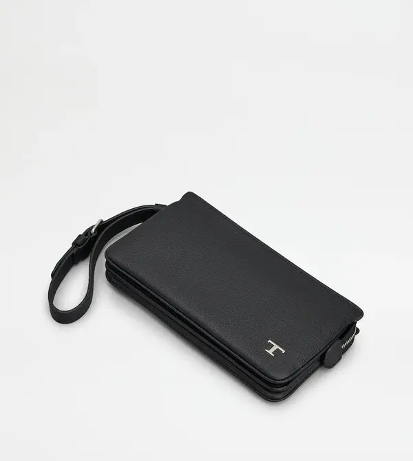 TOD'S Textured Zip Wrist Pouch