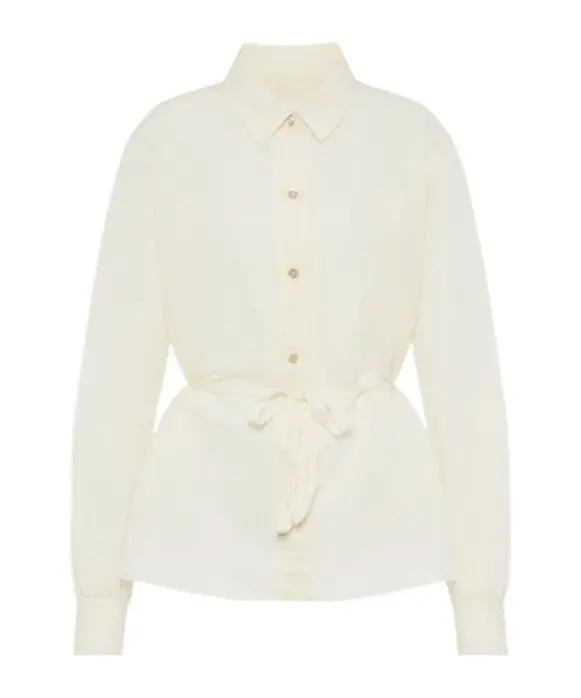 MAISON MARGIELA Tie-waist Silk Cotton Shirt