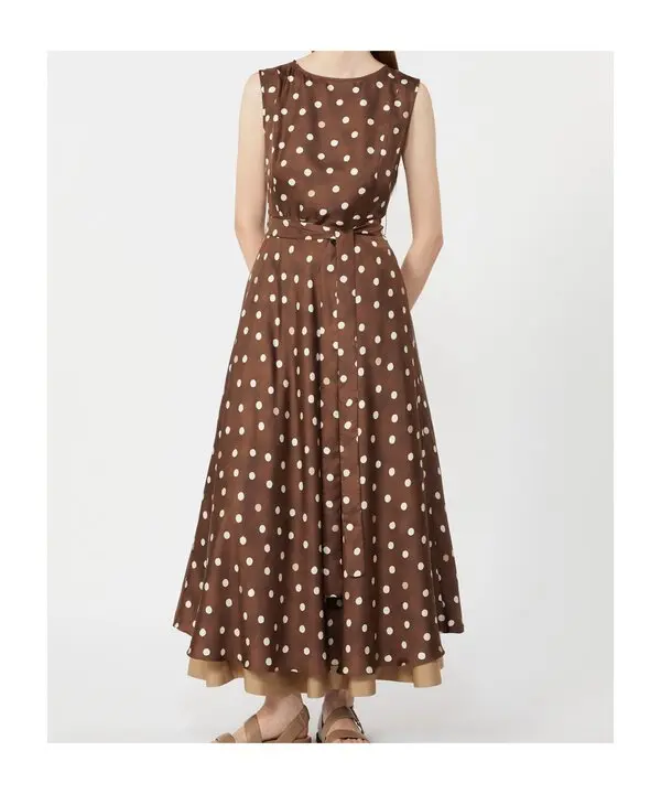 Max Mara Smmmattina Polka Dot Midi Dress