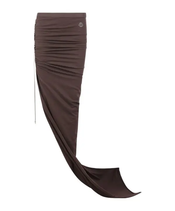 Moncler Drawstring Ruched Maxi Skirt