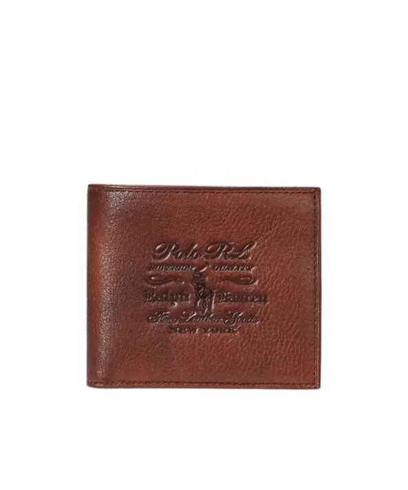Polo Ralph Lauren Medium Bi-fold Leather Wallet - Tan Brown