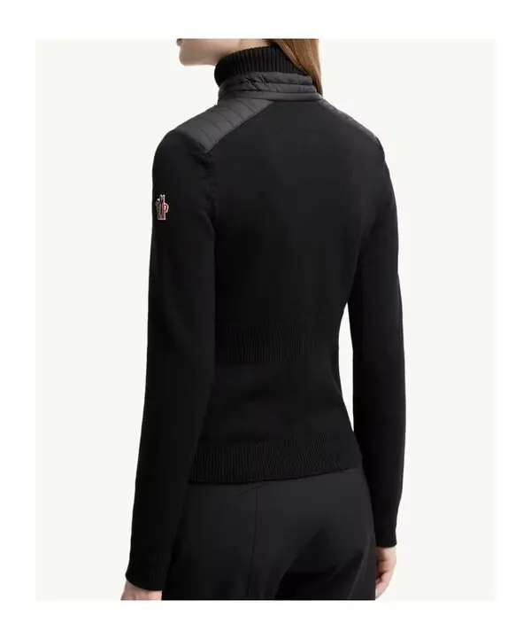 Moncler Quilted Panel Zip Cardigan