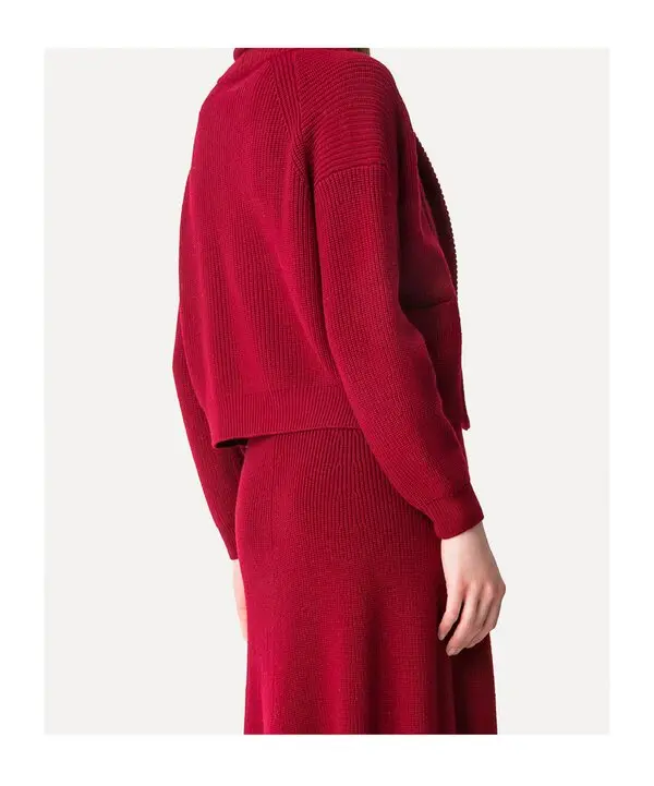 FORTE_FORTE Merino Wool Shawl Collar Cardigan