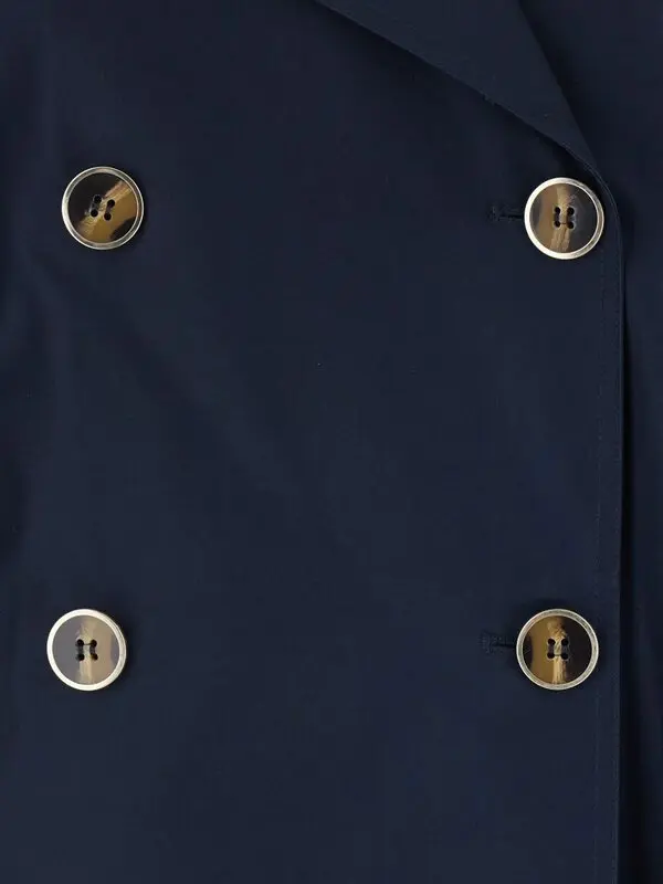 TWINSET Cropped Double-breasted Trench Coat