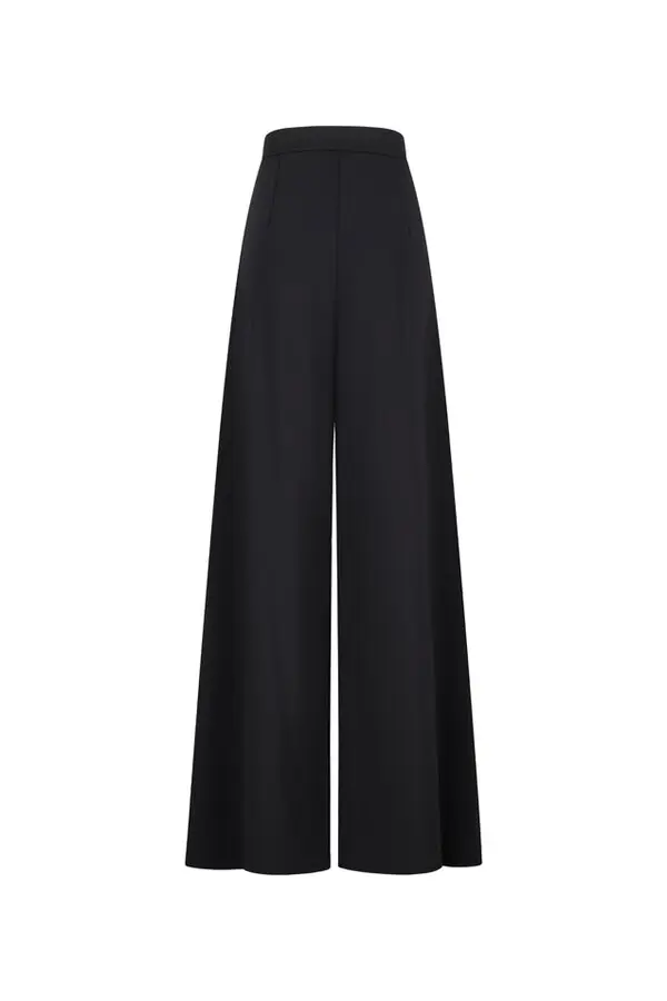 Max Mara Wide-leg Palazzo Pants With Letter Detailing - No