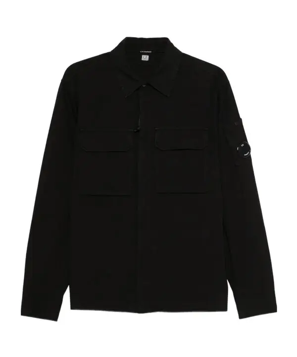C.P. COMPANY Lens Button-up Overshirt - Black