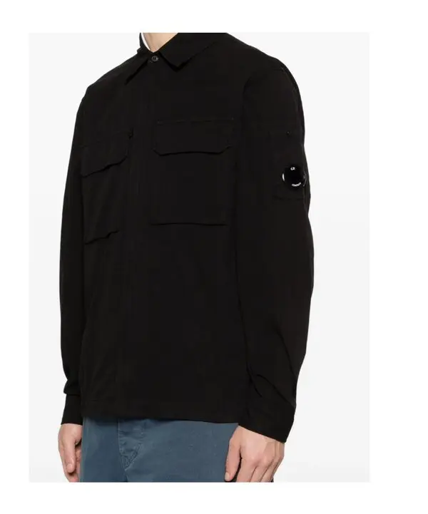 C.P. COMPANY Lens Button-up Overshirt - Black