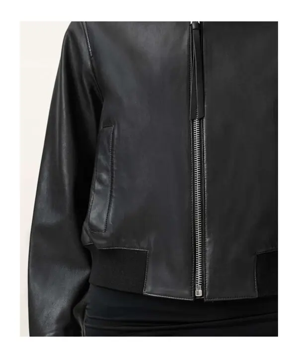 ALLSAINTS Orten Leather Bomber Jacket - Black