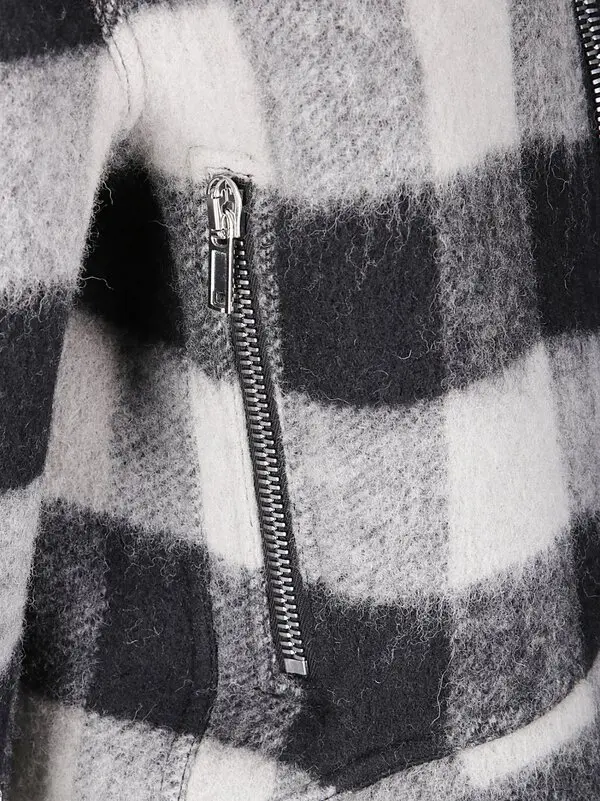Rick Owens Exploder Checked Jacket - Black