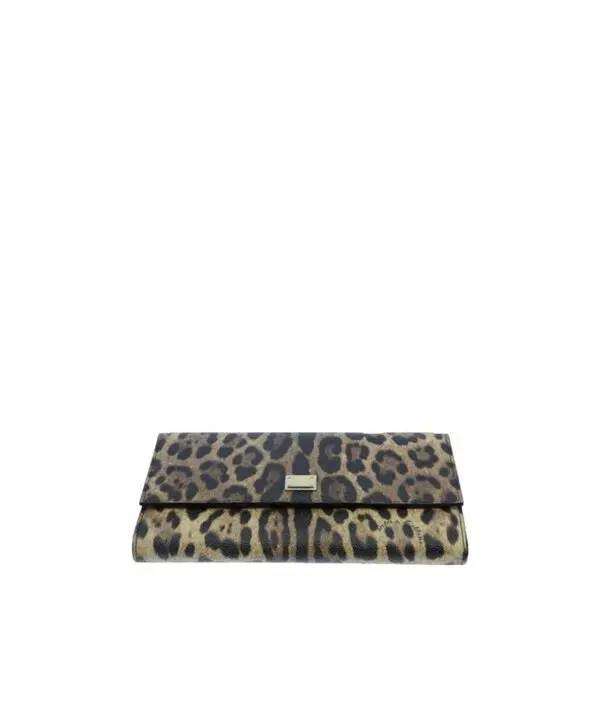 Dolce & Gabbana Leopard Print Wallet - Black