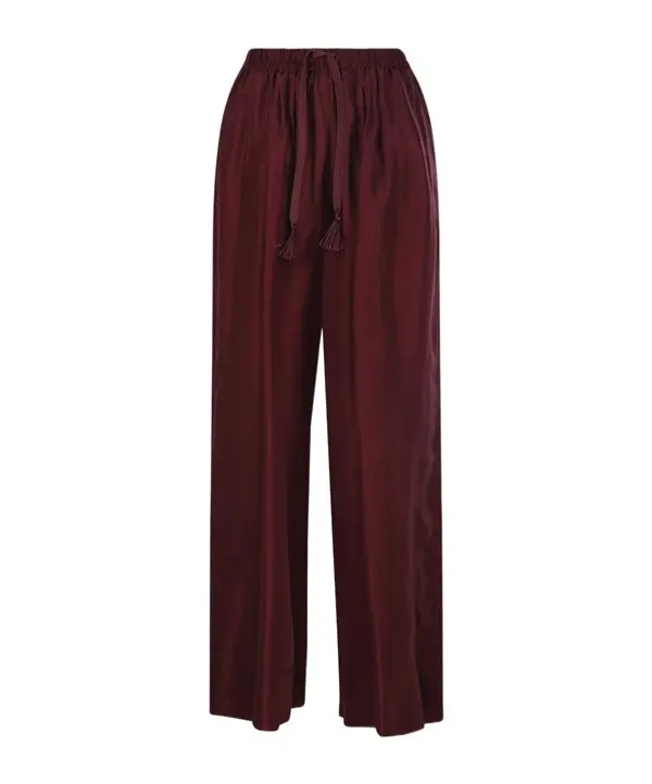 FORTE_FORTE Elastic Waist Wide-leg Pants