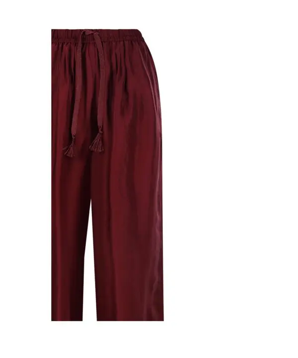 FORTE_FORTE Elastic Waist Wide-leg Pants