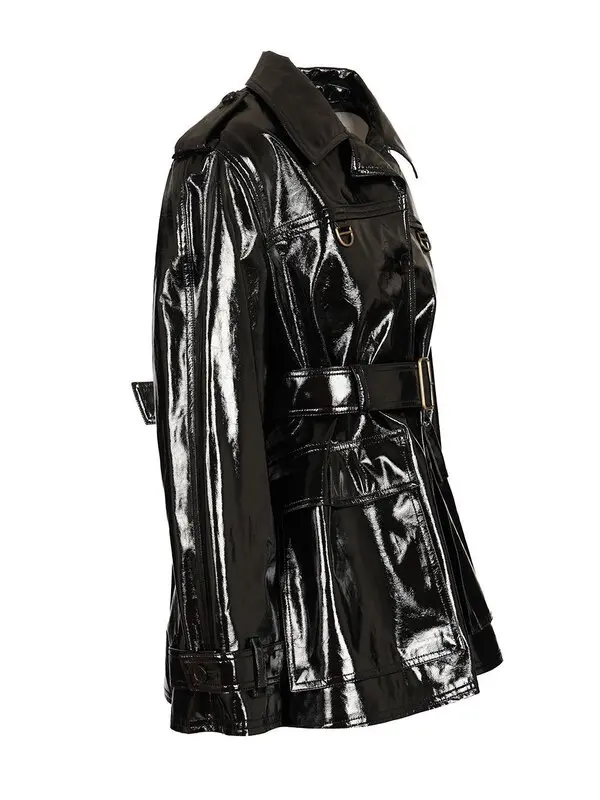 Chloé Belted Glossy Finish Jacket