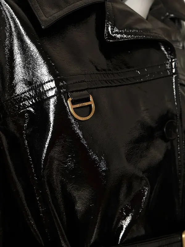 Chloé Belted Glossy Finish Jacket