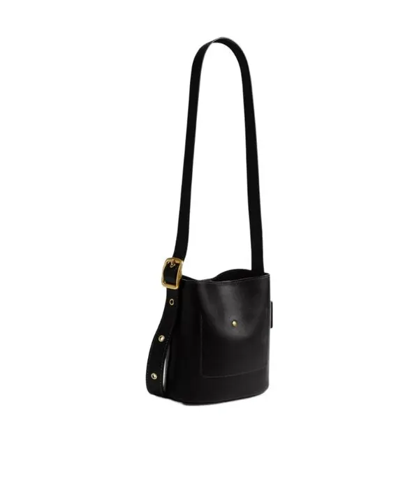 COACH Logo Detail Shoulder Bag - Black
