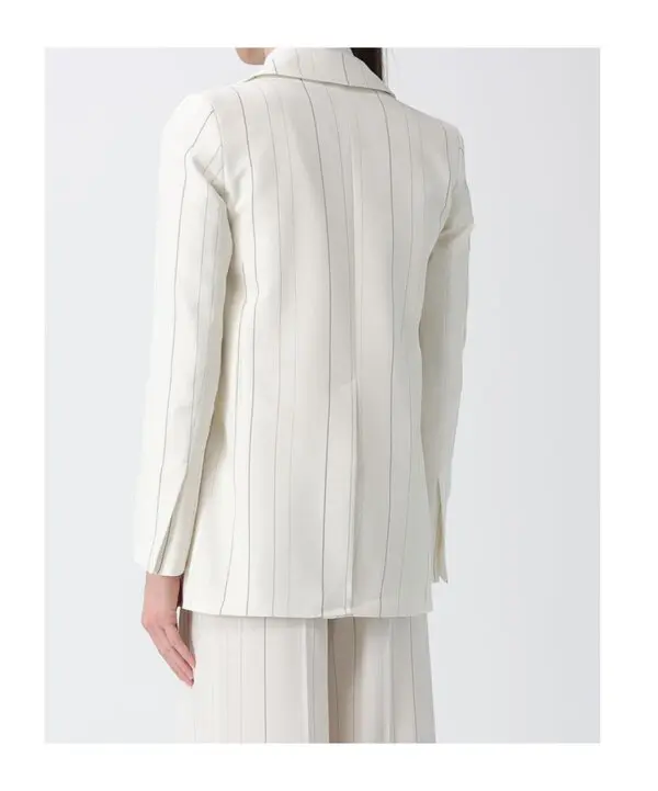 SEMICOUTURE Pinstriped Single-breasted Blazer