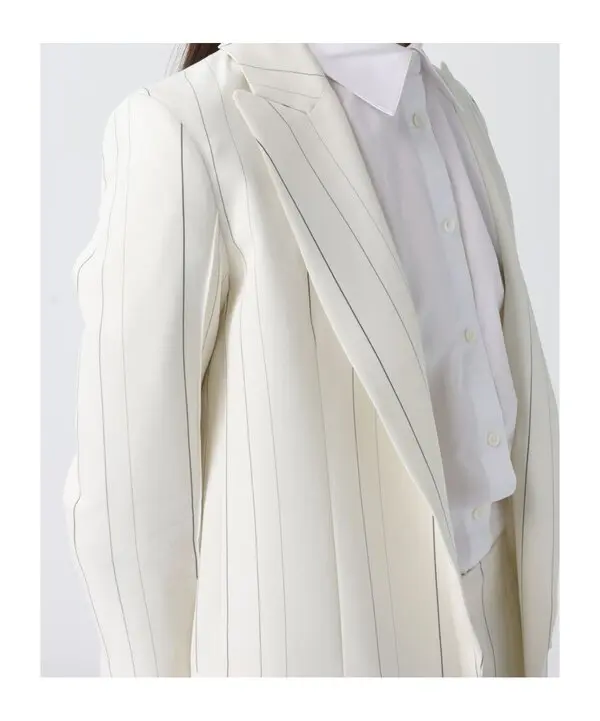 SEMICOUTURE Pinstriped Single-breasted Blazer