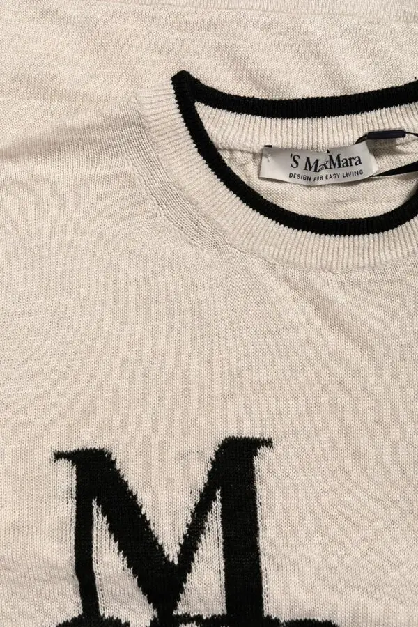 Max Mara Nordica Logo Knitted Top