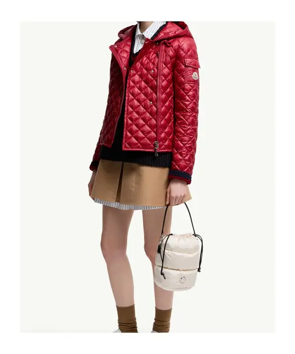 Moncler Pleated Mini Skirt With Striped Waistband