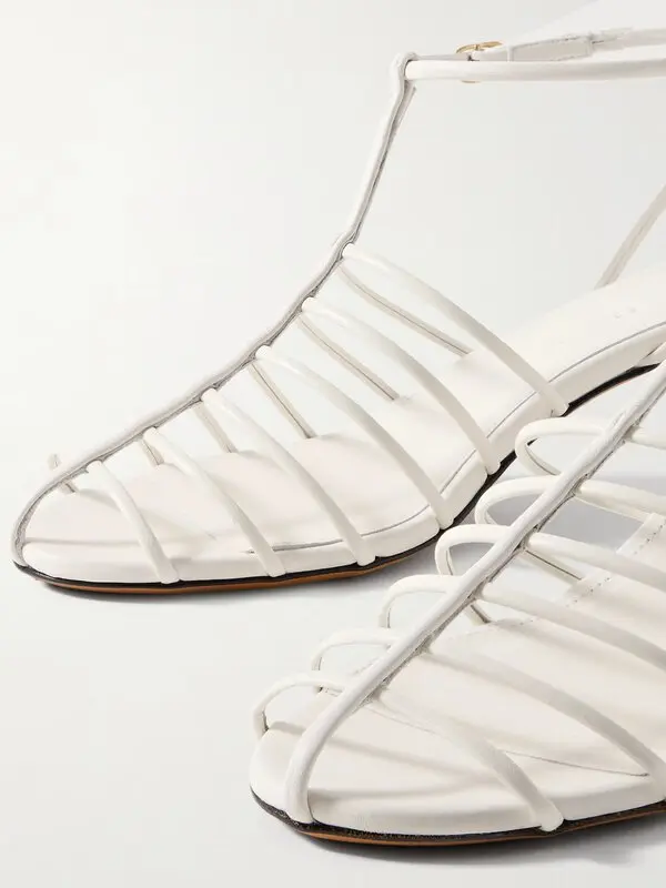 Proenza Schouler Leather Cage High-heeled Sandals - White