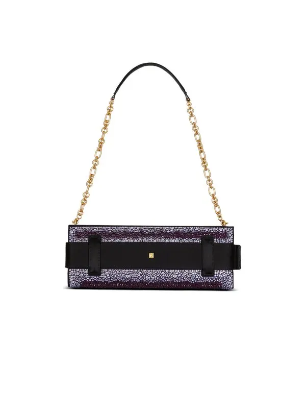 Balmain Anthem Crystal Clutch - Black