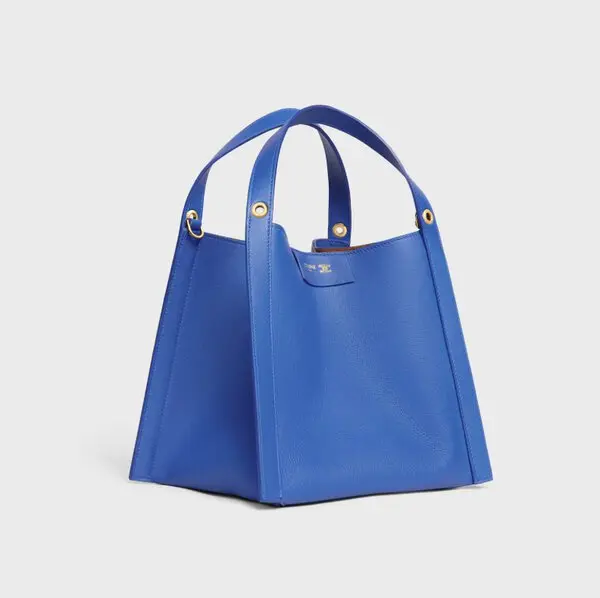 Celine Small Cube Bag In Supple Calfskin - Blue
