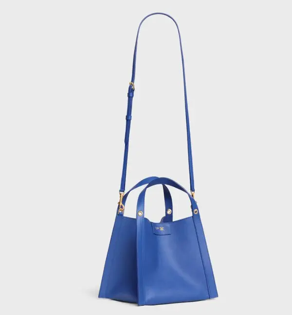 Celine Small Cube Bag In Supple Calfskin - Blue