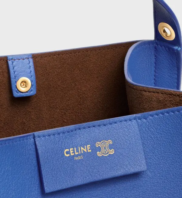 Celine Small Cube Bag In Supple Calfskin - Blue