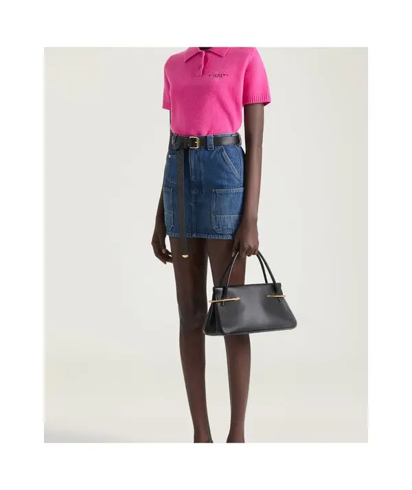 Givenchy Embroidered Denim Mini Skirt - Medium Blue