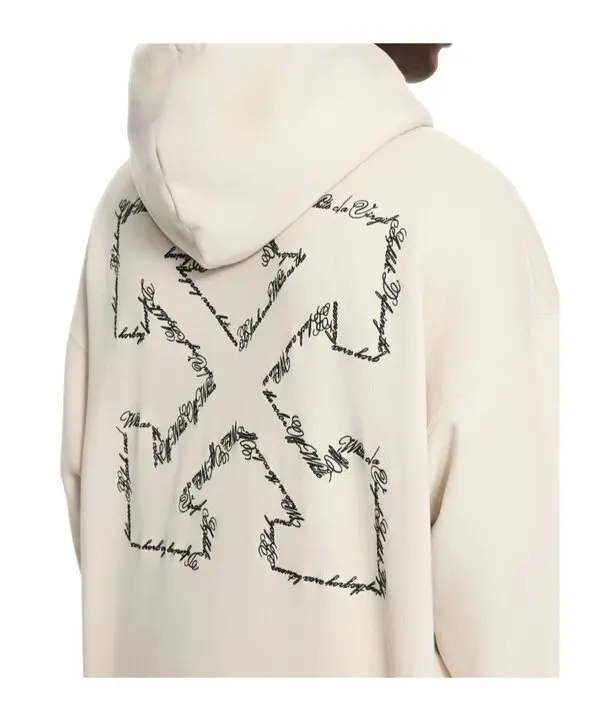 Off-White Script Arrow Diagonal Skate Hoodie - Pumice